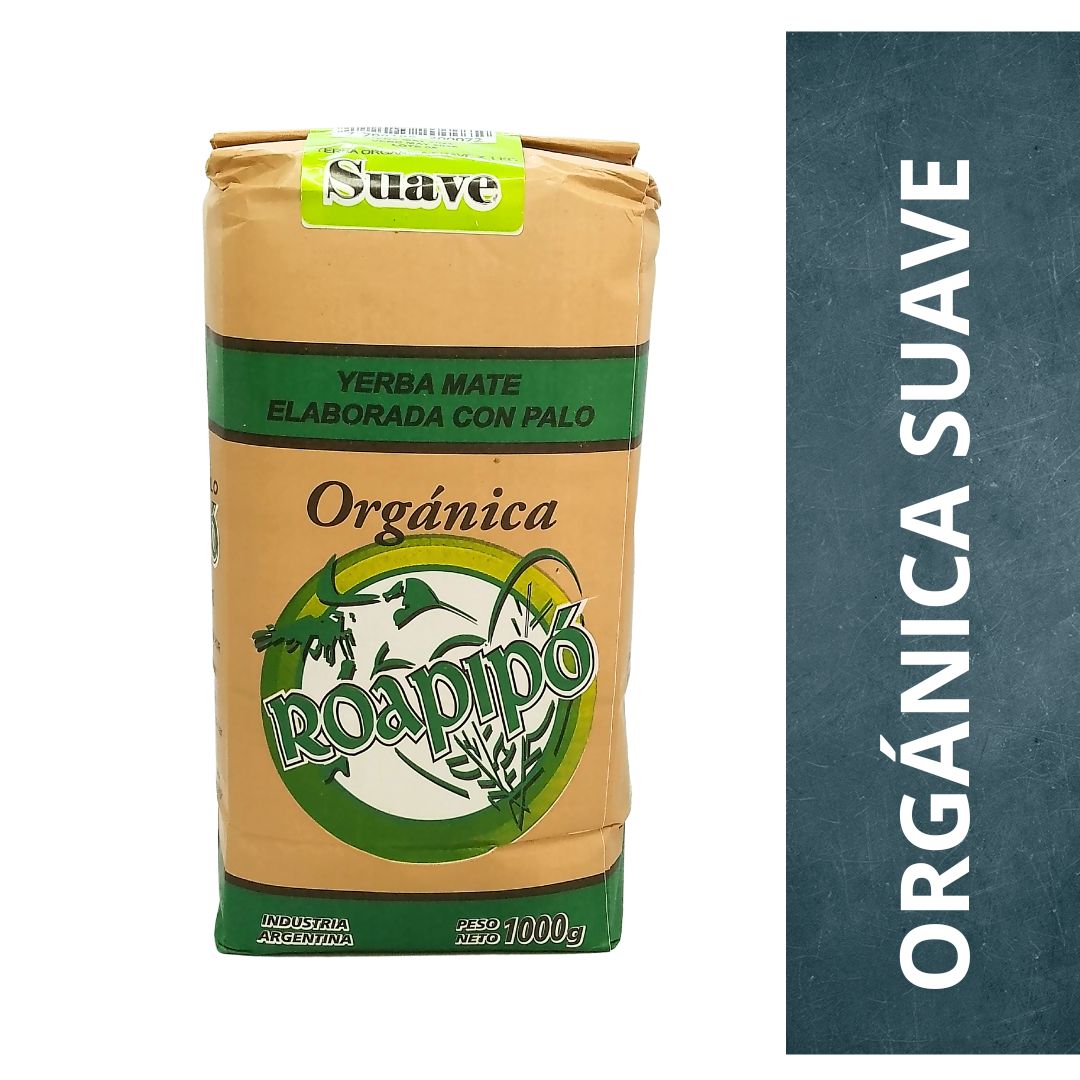 **YERBA MATE ORGÁNICA ROAPIPÓ SUAVE X 1 KG